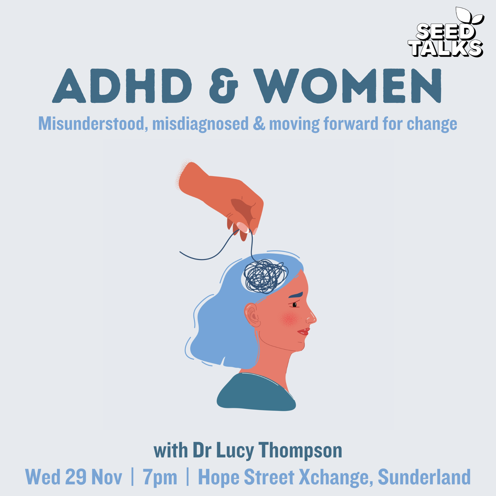 Seed Talks with Venue Sunderland: ADHD & Women